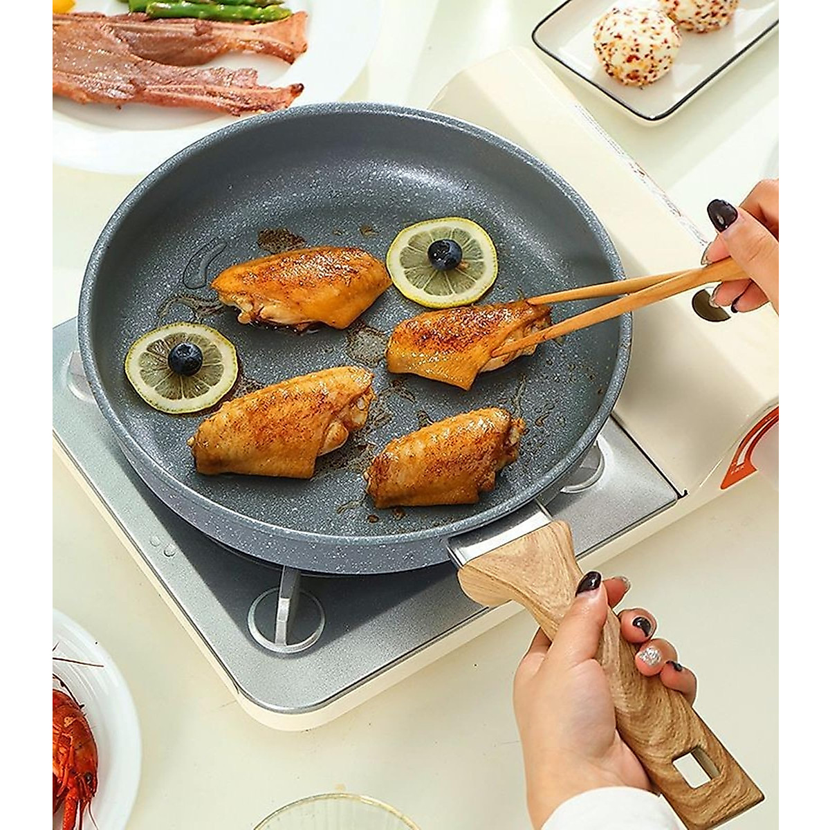 TURIMON Non Stick Frying Pan Skillet - 8.6 Inch Granite Fry Pan Nonstick, Skillets And Frying Pan Cooking Pan, Small Pan, PFOA and PFOS Free