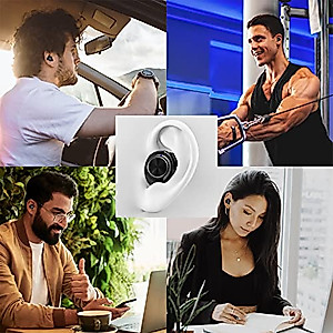 AKSONIC Wireless Earbuds, Bluetooth 5.0 45H Playtime TWS True Wireless Headphones for iPhone Android Workout Sports Sleep with Microphone Charging Case IPX4 Waterproof Button Control (Black)