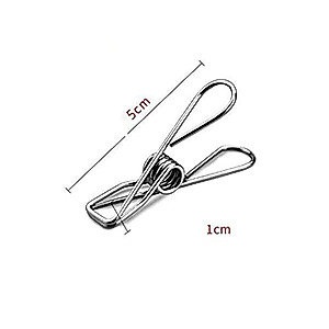 UXZDX Multi-Purpose Stainless Steel Clothespins, Stainless Steel Household Clothespins, Silver (Color : Silver)