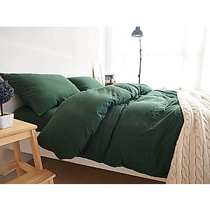 Jersey Knit Cotton Duvet Cover Set Bedding Set Soft Knit Comforter Cover Queen Size 3 Pieces Bedding Set 1 Duvet Cover 2 Pillowcases Queen Duvet Cover Set