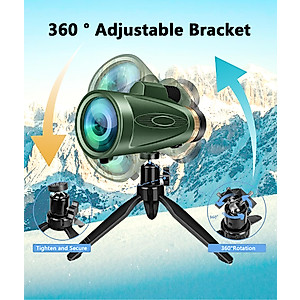 Monocular-Telescope 80x100 HD for Adults Larger Vision Monoculars High Powered Smartphone Monocular for Bird Watching Hunting Hiking Camping Wildlife