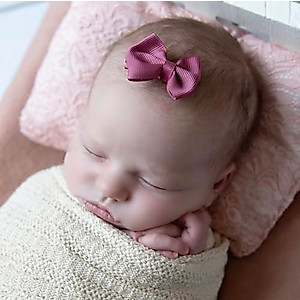 PUCH-KO Newborn Baby Grip Like Snap Hair Clips Tiny Bow Non Slip Barrettes For Infant Fine Hair Mini Bow Girl