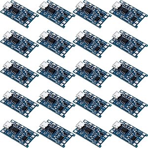 Mudder 20 Pieces Charging Module Battery Charging Board with Battery Protection BMS 5V Micro USB 1A 186 50 Charge Module
