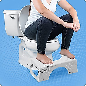 Squatty Potty Carrara Marble Toilet Stool, Gray, 1 Count
