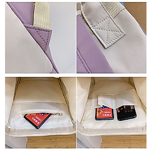 ANEBIPLE Cute Backpack with Bonus Accessories Kawaii Versatile Colored Simple Backpack (01 Pink)