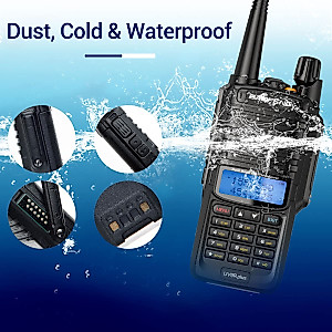 Airiton x Baofeng UV-9R Plus 8W Ham Radio Handheld Dustproof & Waterproof IP67 Dual Band Two Way Radio Walkie Talkie with 2Pack Battery,771 Antenna and Programming Cable