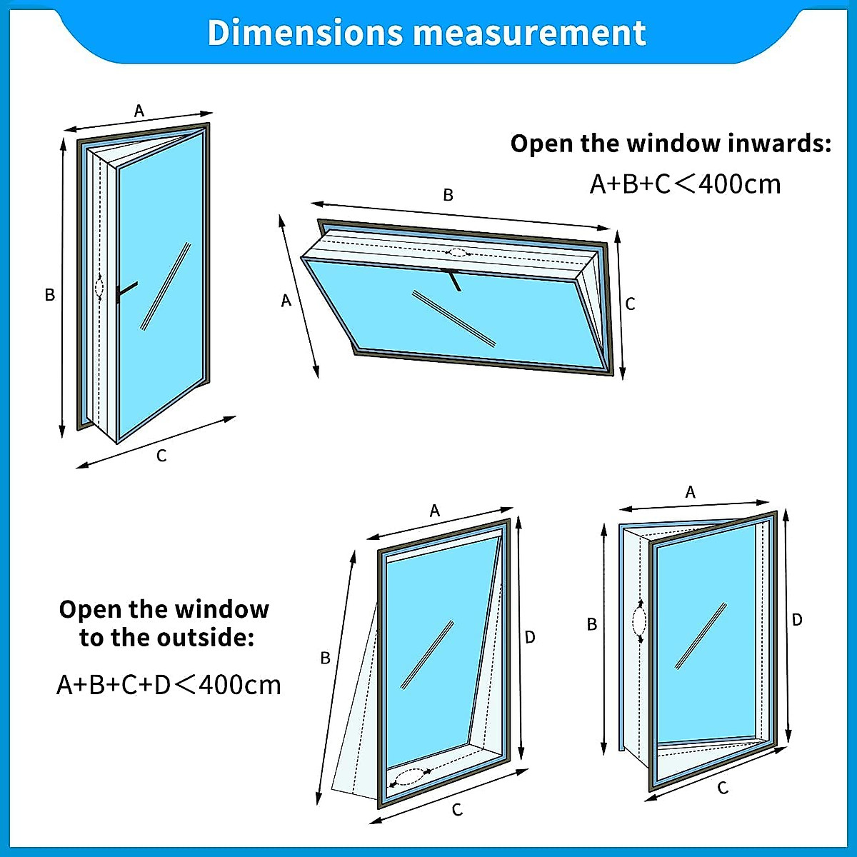 Window Seal for AC Unit, Portable AC Window Vent Kit Air Conditioner Window Tumbler Dryer 158Inch/400CM Hot Air Stop Air Exchange Guards with Zipping and Adhesive Fastener