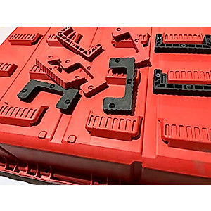 NyVoozy Milwaukee Packout Cleats, 16PCS Cleat 'n' Feet Cleats Compatible with Milwaukee Packout System, MountTool Box Storage System Anywhere (Red)