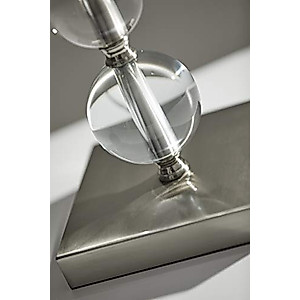 Adesso 1585-22 Olivia 3-Piece Floor Lamp Set, 60.5 in./23 in., 150W, Brushed Steel/White, 3 Steel Lamps