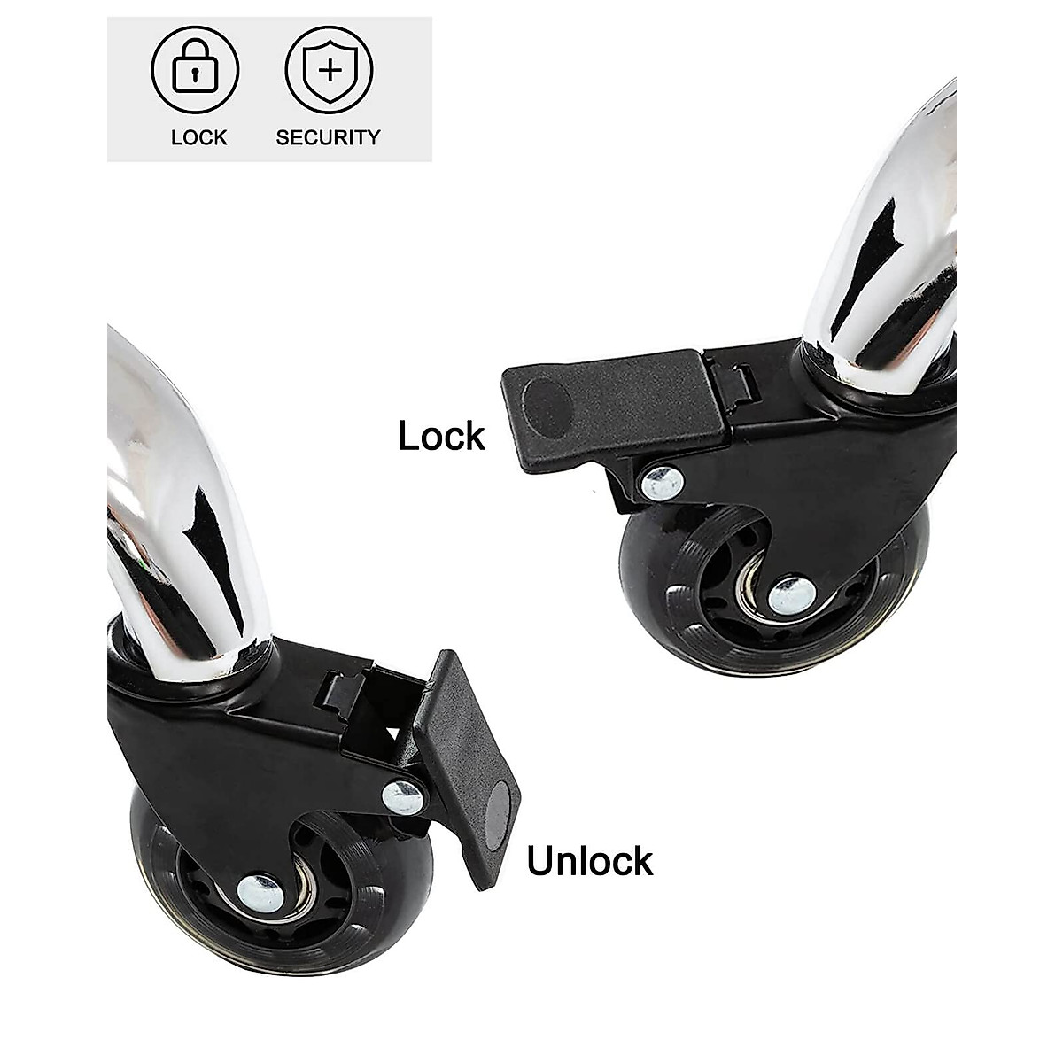 Rolling Stool with Backrest VAPAA TAIDE 450 Lbs High Weight Capacity PU Leather Roller Seat and Heavy-Duty Crystal Universal Wheels for Men Women Boy Girl Furniture Gift, Home Office Black