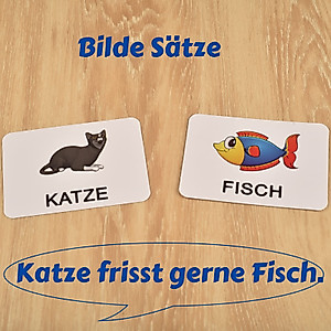 BOHS German Literacy Wiz Fun Game - See and Hide Spelling - Preschool Language Learning Educational Toys