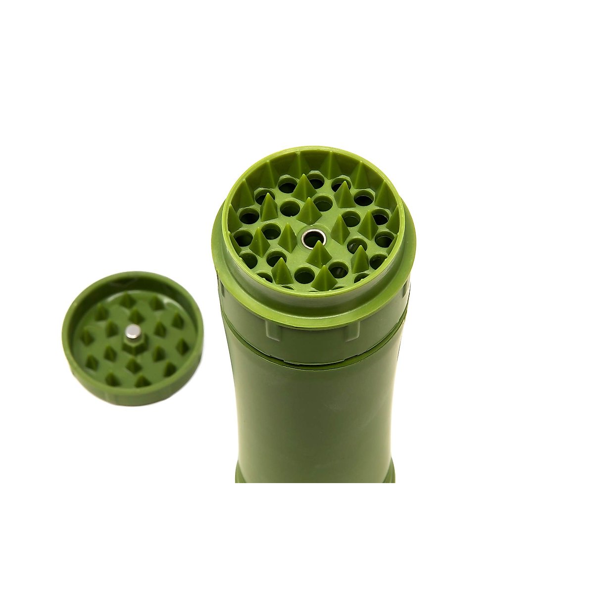 Grindarolla Cone Loading Grinder | Matte Green | Pack your Pre-Rolled Cones and Grind your contents for a Quick, Convenient, Durable, Simple Experience