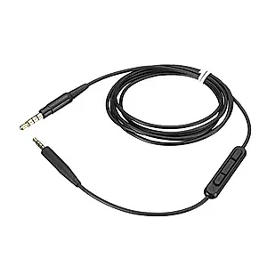 Tobysome Replacement Headphones Inline Mic Remote Audio Cable Compatible with for Bose Soundtrue Soundlink QC25 QC35 OE2 Volume Control Cord Line Headphones (Black MIC)