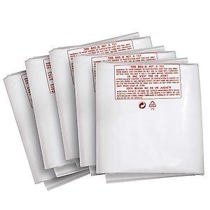 Peachtree Woodworking Supply Clear Plastic Dust Collector Replacement Bag 5 Pack 20" Diameter by 43" Long For Machines with 20" Filter Drums 5 mil Thick