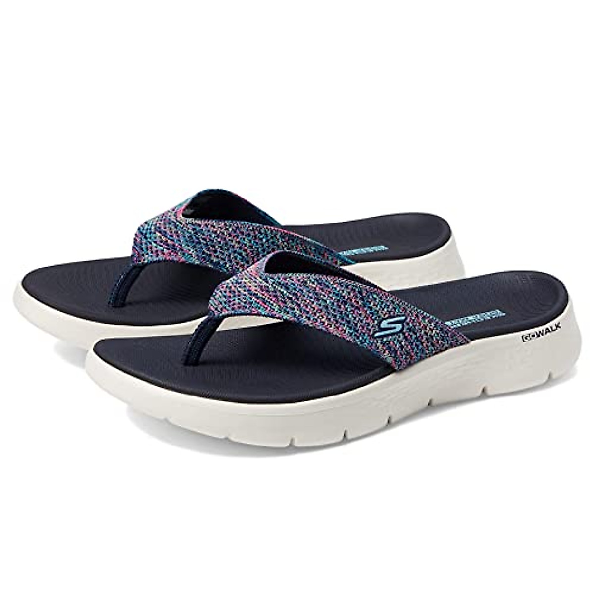 Skechers Women's GO Walk Flex Sandal-INVOKE Flip-Flop, Navy Multi, 11
