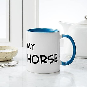 CafePress I Love Reining Horse Mug Ceramic Coffee Mug, Tea Cup 11 oz