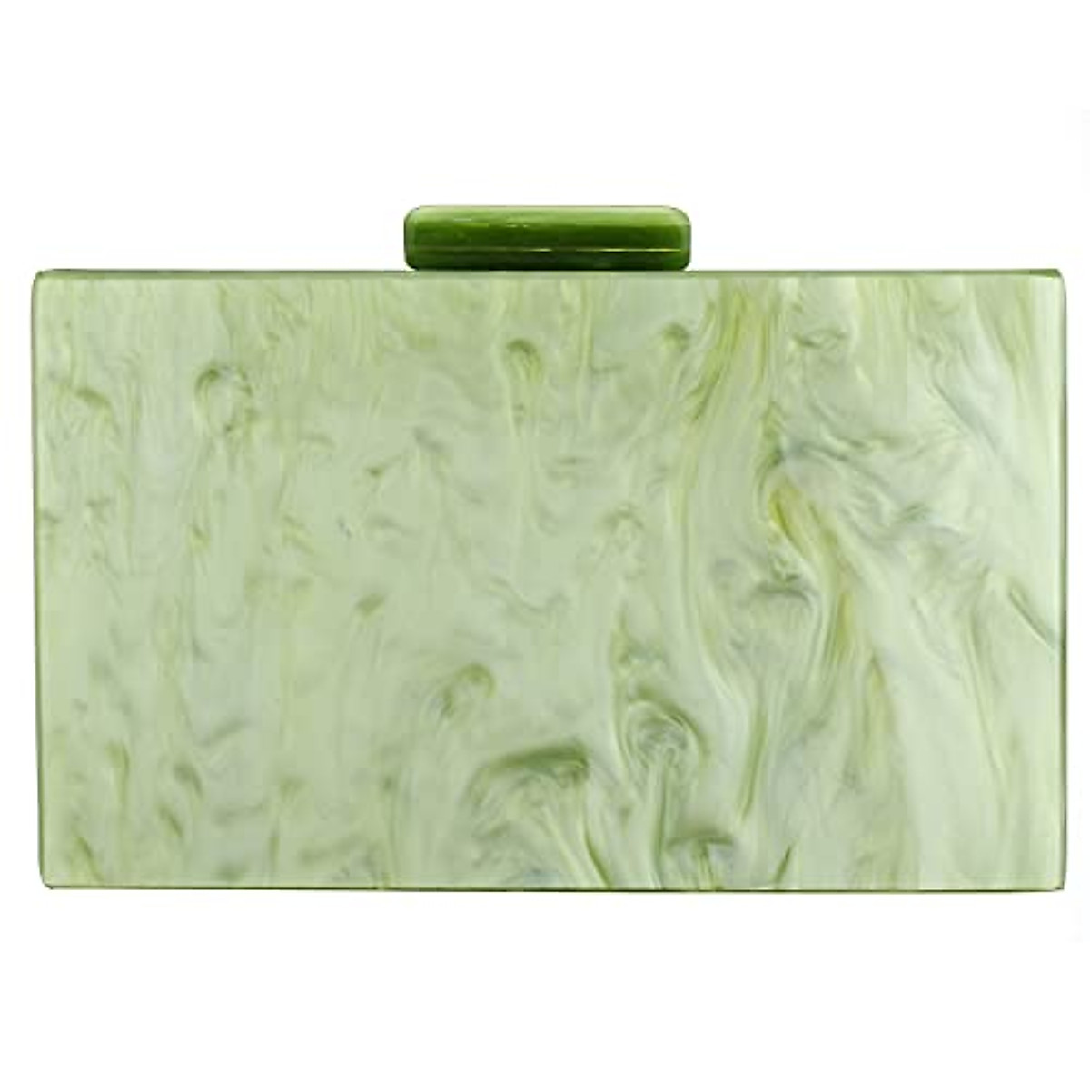 Acrylic Evening Box Bag for Women Multicolor Sequin Geometric Bridal Clutch Prom Handbag Wedding Bag Party Purse Bag (Green)