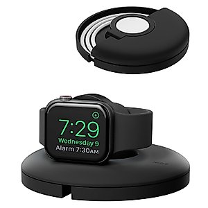 PZOZ Charger Stand for Apple Watch, Portable Charging Station Cable Management Dock Holder Organizer for iWatch Series Ultra 9 8 SE2 7 6 SE 5 4 49mm 45mm 44mm 42mm 41mm 40mm 38mm Accessories (Black)