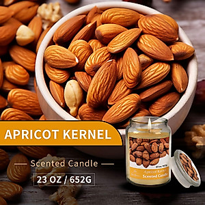 HOME & RELAX 23oz Odor Eliminating Candle,10% High Almond Fragrances, Smoke Odor Eliminating Candle,Pet Odor Eliminating,Odor Eliminator for Home,Up to 120 Hours Burn time, Soy Blend,Yellow