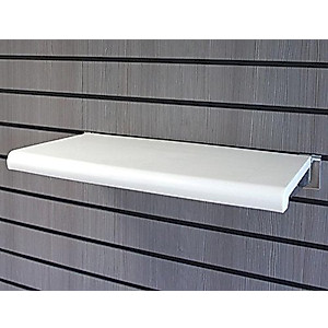 Only Garment Racks #5901WHITE (Pack of 4) Injection-Molded Shelves, 13" Depth x 24" Length, White (Pack of 4)