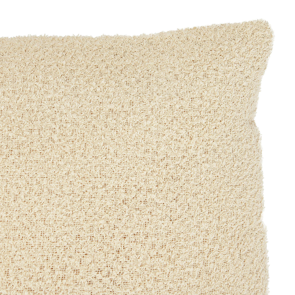 Creative Co-Op Square Natural Woven Cotton Boucle Pillow