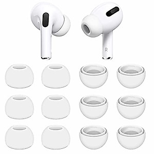 6 Pairs Compatible with AirPods Pro and Pro 2 Ear Tips Buds, Small Size Replacement Silicone Rubber Eartips Earbuds Gel Cover Accessories Compatible with AirPods Pro 2 and Pro - Small White