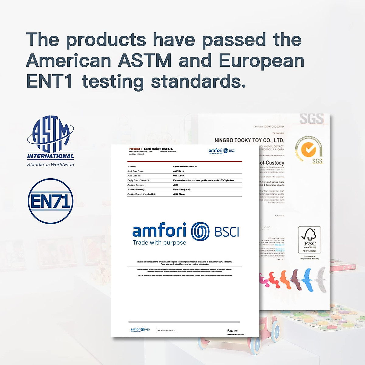 TOOKYLAND Colored Wooden Blocks Stacking Board Games Tumble Tower Games with Animal Pictures for Kids Boys Girls - 80 Pieces