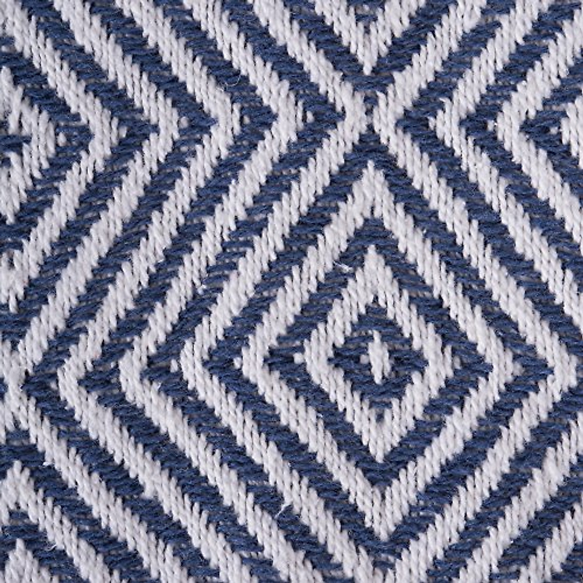 DII Diamond Throw Collection Woven Cotton, 50x60, French Blue