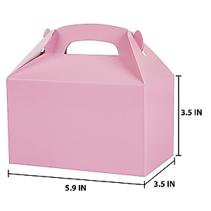 Erweicet Pink Party Treat Box 24 Pcs Pink Candy Cake Gift DIY Bags Snack Goody Cardboard Box Perfect for Kids Girls Birthday Party Gift Giving Baby Shower Bridal Shower Wedding Supplies Decorations