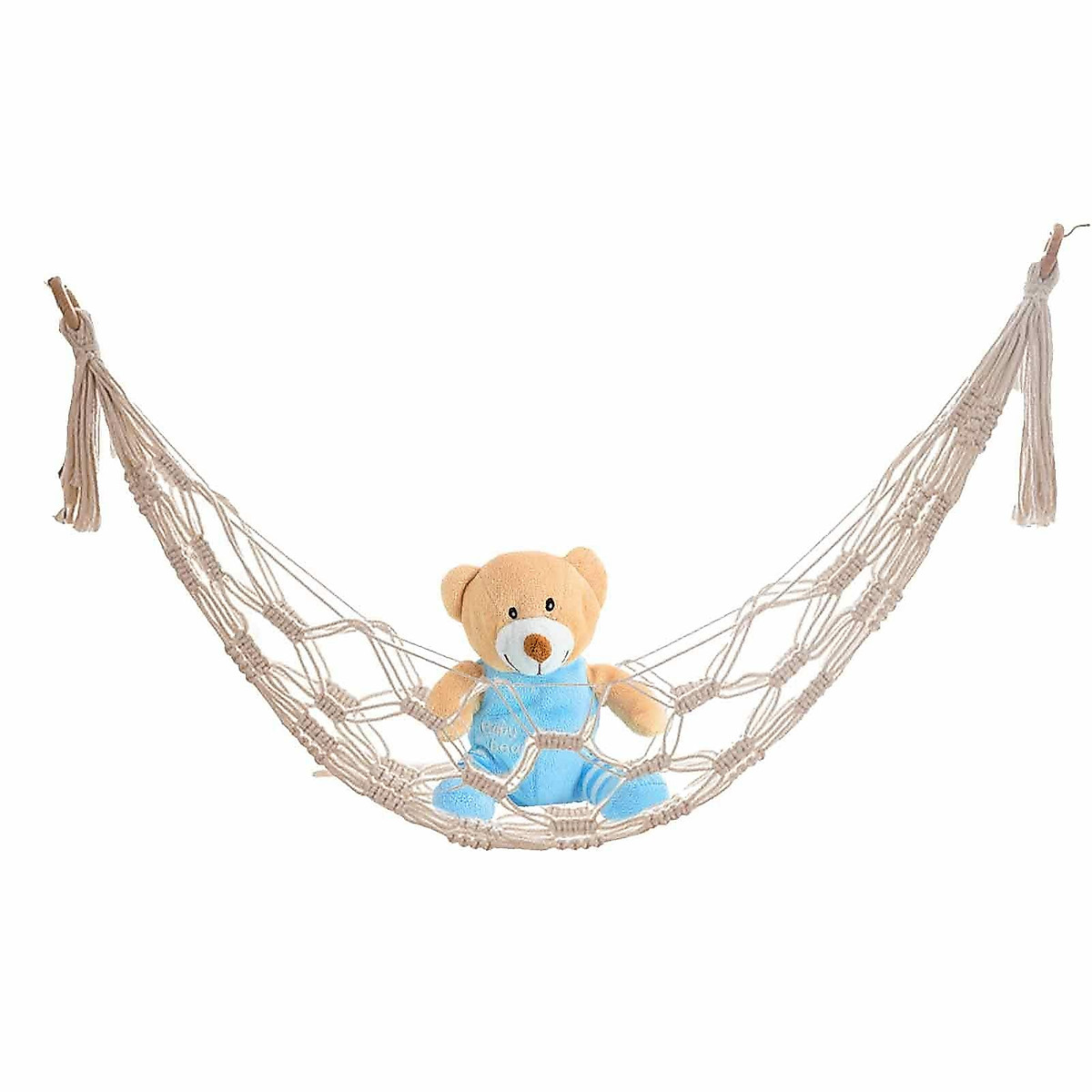 Toy Storage Hammock for Stuffed Animals Boho Storage Hammock Plush Toy Storage Net Soft Toy Net Hammock for Kids Room