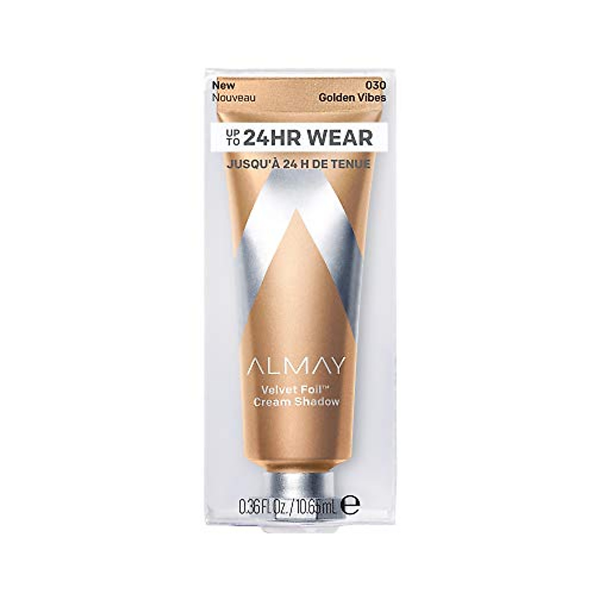 Almay Velvet Foil Cream Shadow, Golden Vibes, 0.36 fl. oz., metallic eyeshadow