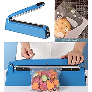 Yeler12 Inch Impulse Heat Sealer Impulse Bag Sealer, Manual Poly Bag Heat Sealer Machine for Plastic Bags PE PP Bags with Extra Replace Element Grip…