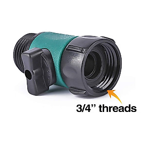 JUSONEY Shut Off Valve, Water Hose Turn Off Valve Garden Hose Connector Set with Rubber Gaskets (12PCS)+Leak-Free Ball Valve (6PCS) Standard 3/4" Thread