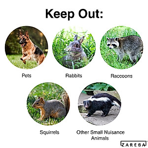 Zareba KGPACZ AC Garden Protector Electric Fence Kit; Nuisance or Small Animals Will Be Repelled or Contained as Desired; Mild Shock is Safe To Animals and Humans; Fast and Easy Installation; Made in the USA