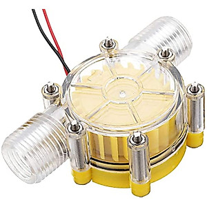 Water Flow Generator Turbine Generator Hydroelectric Micro Hydro Generator 1/2 Inch Portable Water Charger (12V)