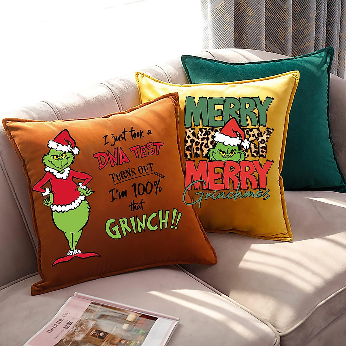 DJAIOD Christmas Iron on Transfers 3Pcs,Cute Heat Transfer Vinyl Green Cartoon Monster Iron on Iron on Transfers for T Shirts Heat Transfer Vinyl Pillow Hoodie DIY Crafts Xmas Transfer Design