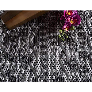 Unique Loom Modern Collection Distressed, Stripes, Helix, Vintage, Indoor and Outdoor Area Rug, 6 ft x 9 ft, Gray/Light Gray