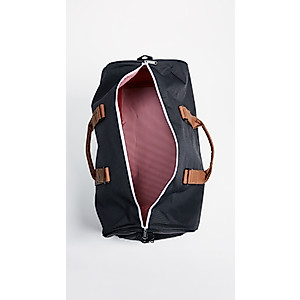 Herschel Novel Duffel Bag, Black/Tan Synthetic Leather, Classic 42.5L