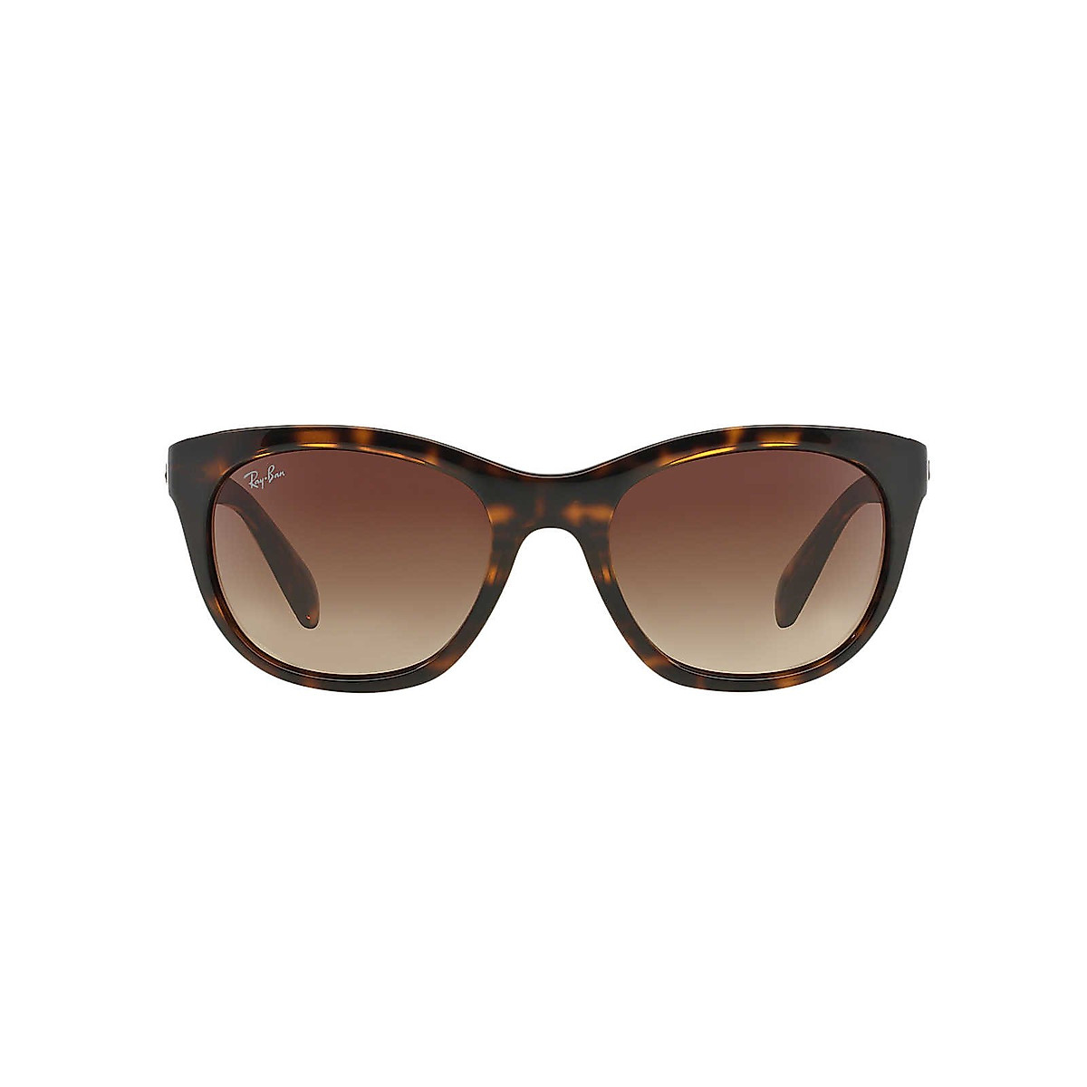 Ray-Ban Women's RB4216 Square Sunglasses, Light Havana/Brown Gradient, 56 mm