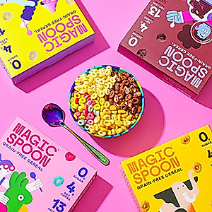 Magic Spoon Cereal, Variety 4-Pack of Cereal - Keto & Low Carb Lifestyles I Gluten & Grain Free I High Protein I 0g Sugar
