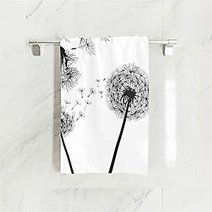 Auskid Cotton Hand Towel Dandelion Soft Bath Towel for Hotel Face Gym Spa