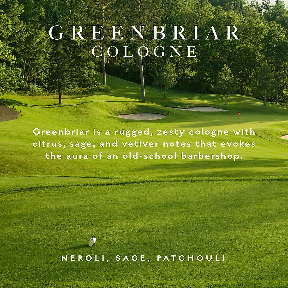 Caswell-Massey Greenbriar Gold Cap Cologne, Men’s Cologne with Classic and Zesty Scent with Citrus, Sage & Rugged Velvety Notes, 3 Fl Oz