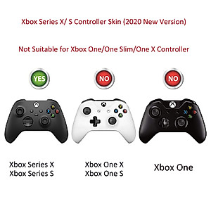 Grips for Xbox Series X Controller, Pandaren Studded Anti-Slip Silicone Cover for Xbox Series X/S Controller Skin Hand Grip with 8pcs FPS Pro Thumb Sticks Cap Protector(Camougreen)