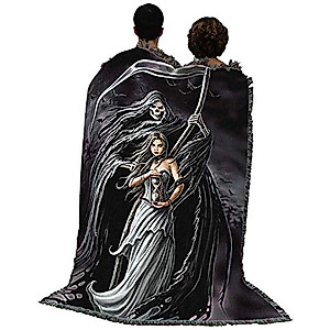 Pure Country Weavers Summon The Reaper Blanket by Anne Stokes Gothic Collection - Gift Fantasy Grim Reaper Tapestry Throw Woven from Cotton - Made in The USA (72x54)