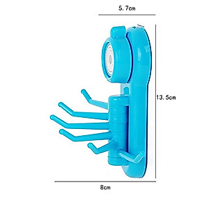 HandmadeTHshop Strong Vacuum Wall Sucker six Claw Hooks Home Kitchen Bathroom Living Storage Debris Organizer Wall Accessorie (Pink)