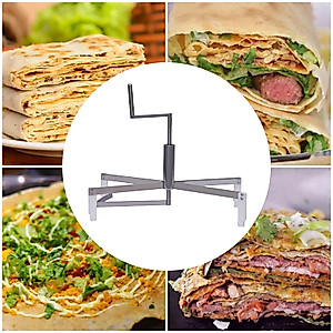 Gdrasuya10 Crepe Spreader Tool, Stainless Steel Crepe Spreader Pancake Maker Pizza Cooking Spreader 40CM