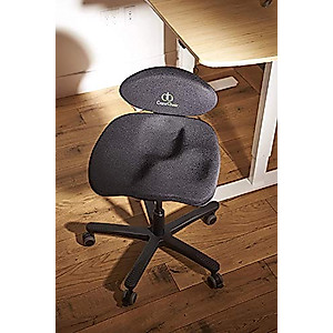 CoreChair Tango Ergonomic Active-Sitting Office Chair | Patented Design to Promote Movement to Build Core Strength and Posture (Black)