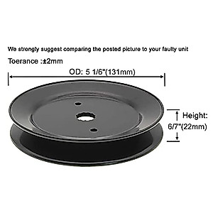 q&p Garden Tractor Spindle Pulley Replaces 129861, 153535,173436, 177865, 532173436 177865, 532173436, 532 12 98-61, 532 17 34-36, 532153535 Fits 42" Deck Models