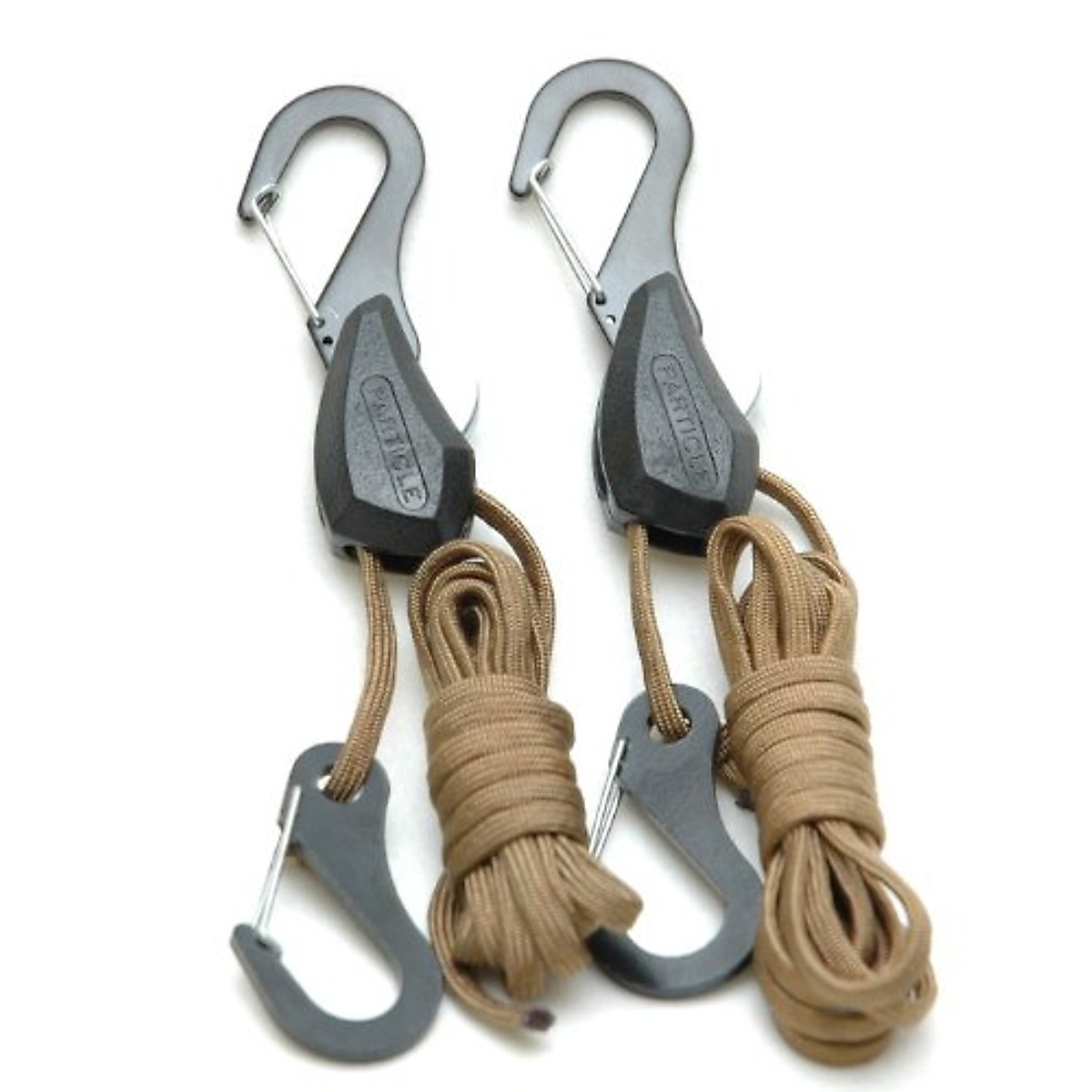 PROGRIP 054020 Particle by Symbiote 550 Paracord Rope Lock Tie Down with Snap Hooks 6 ft (Pack of 2)