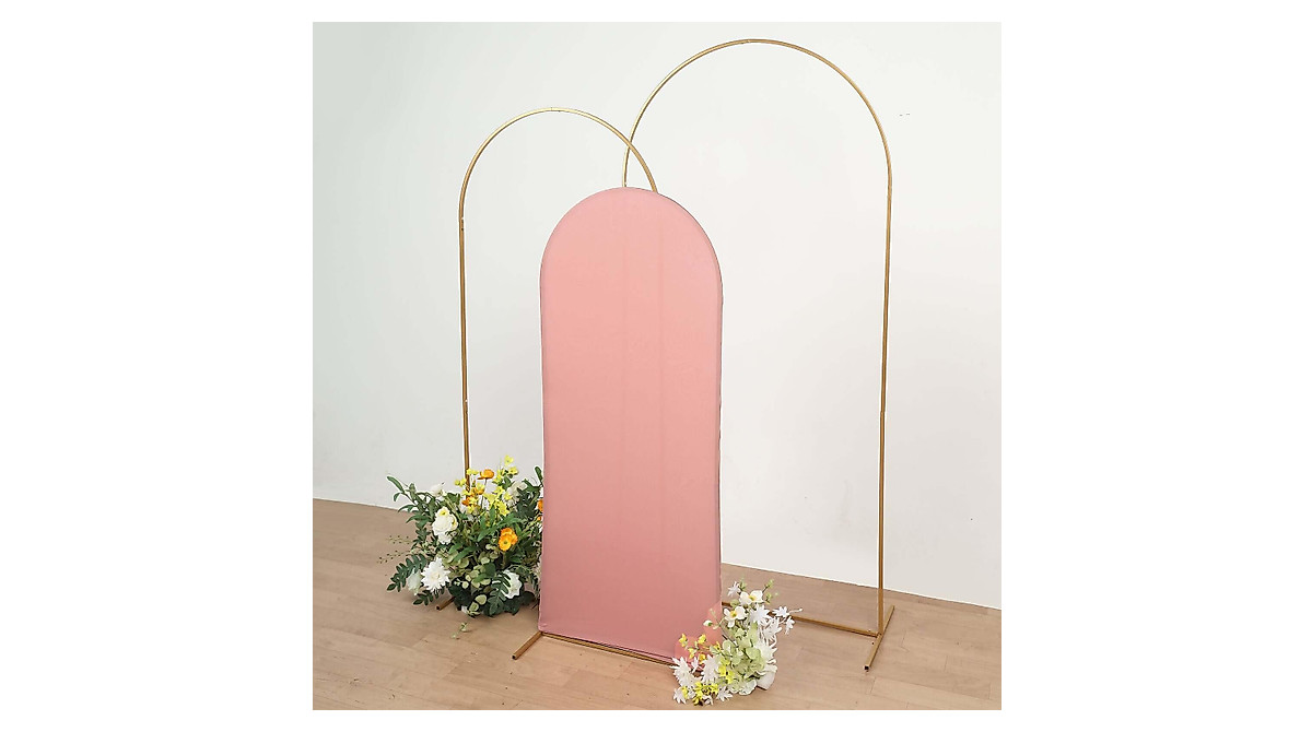 Dusty Rose Spandex Wedding Arch Cover - 5ft Backdrop Frame
